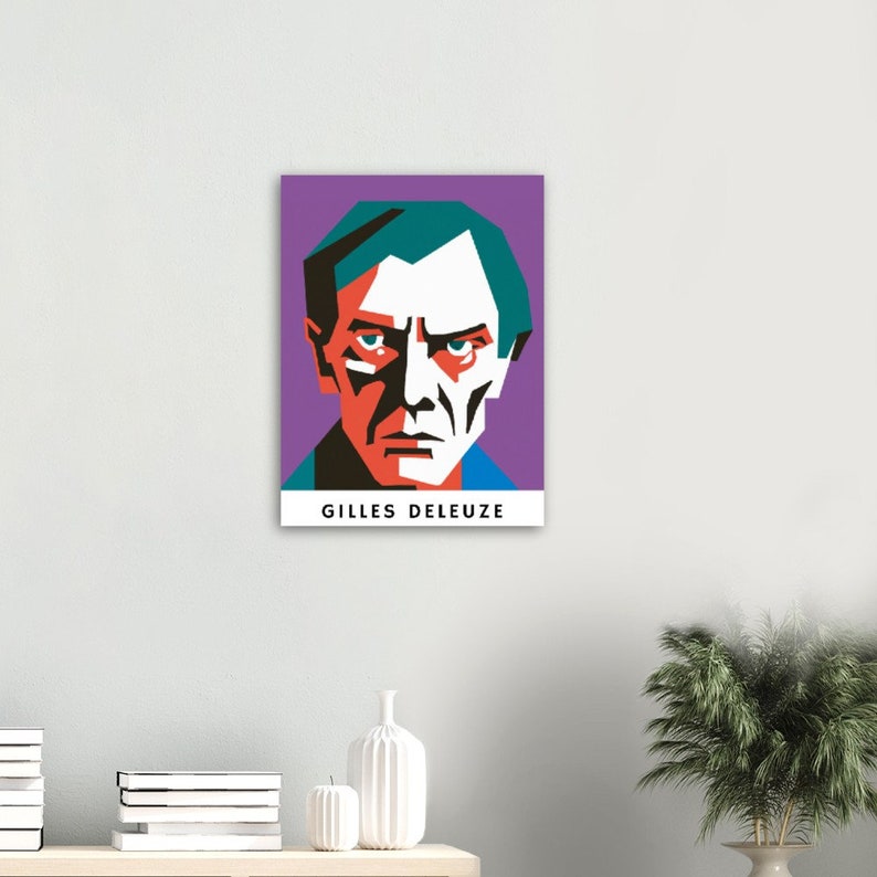 Gilles Deleuze Poster Original Gilles Deleuze Portrait Wall Art Unique ...