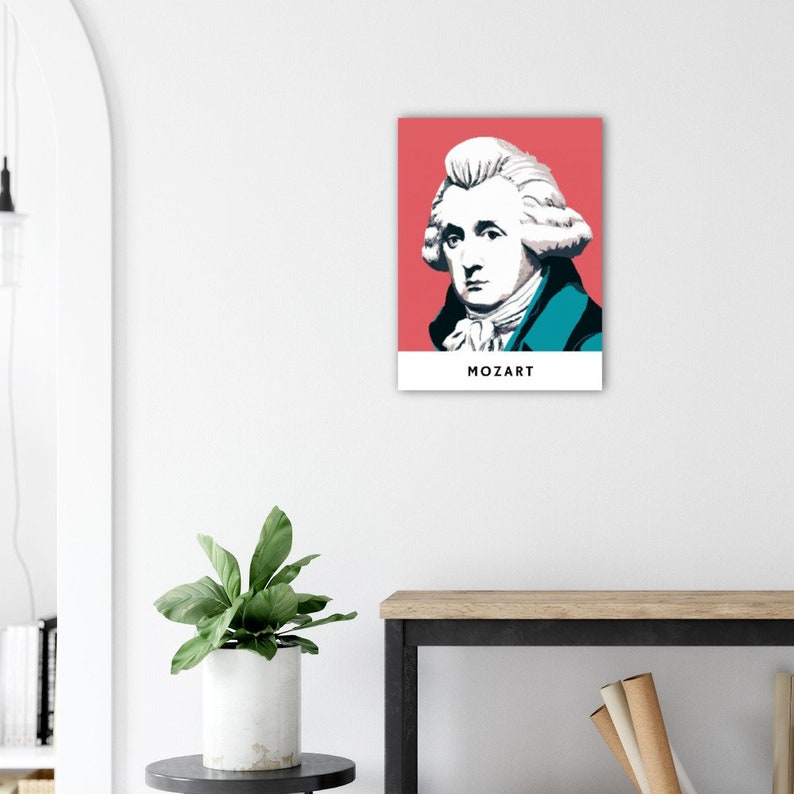 Wolfgang Amadeus Mozart Poster || Original Amadeus Mozart Portrait Wall ...