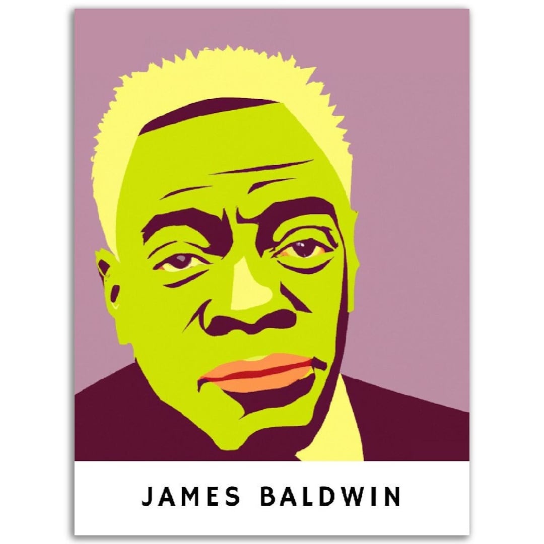 James Baldwin Poster || Original James Baldwin Portrait Wall Art ...