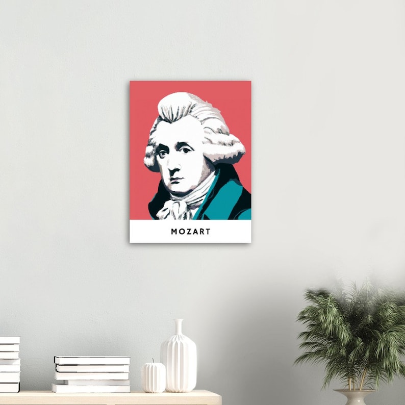 Wolfgang Amadeus Mozart Poster || Original Amadeus Mozart Portrait Wall ...