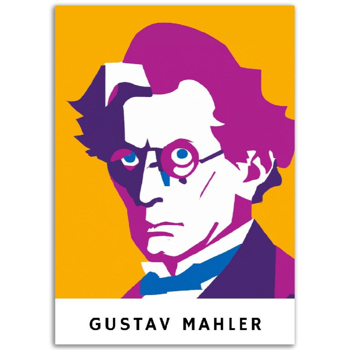 Gustav Mahler Poster || Original Gustav Mahler Portrait Wall Art ...