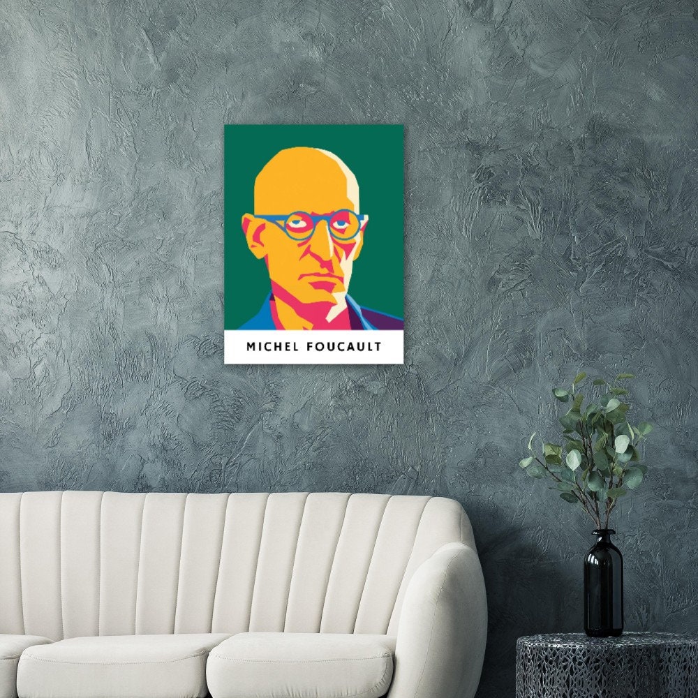 Michel Foucault Poster || Original Michel Foucault Portrait Wall Art ...