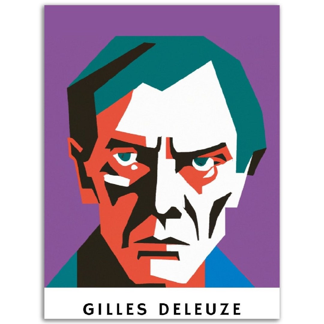 Gilles Deleuze Poster || Original Gilles Deleuze Portrait Wall Art ...