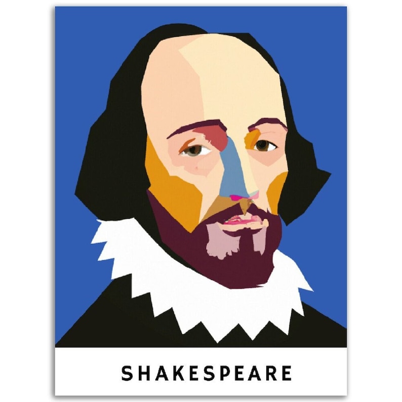 William Shakespeare Poster || Original William Shakespeare Portrait ...