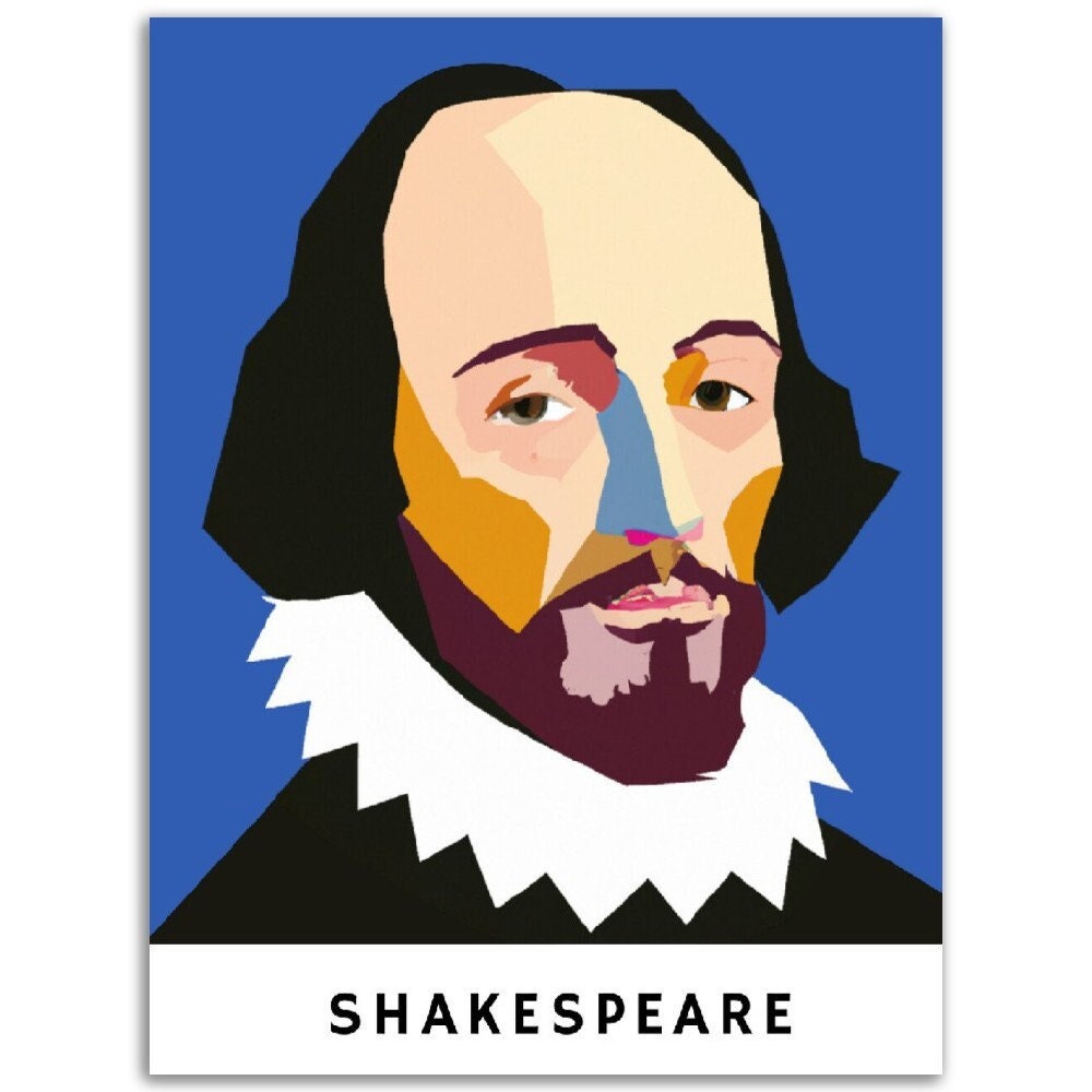 William Shakespeare Poster || Original William Shakespeare Portrait ...