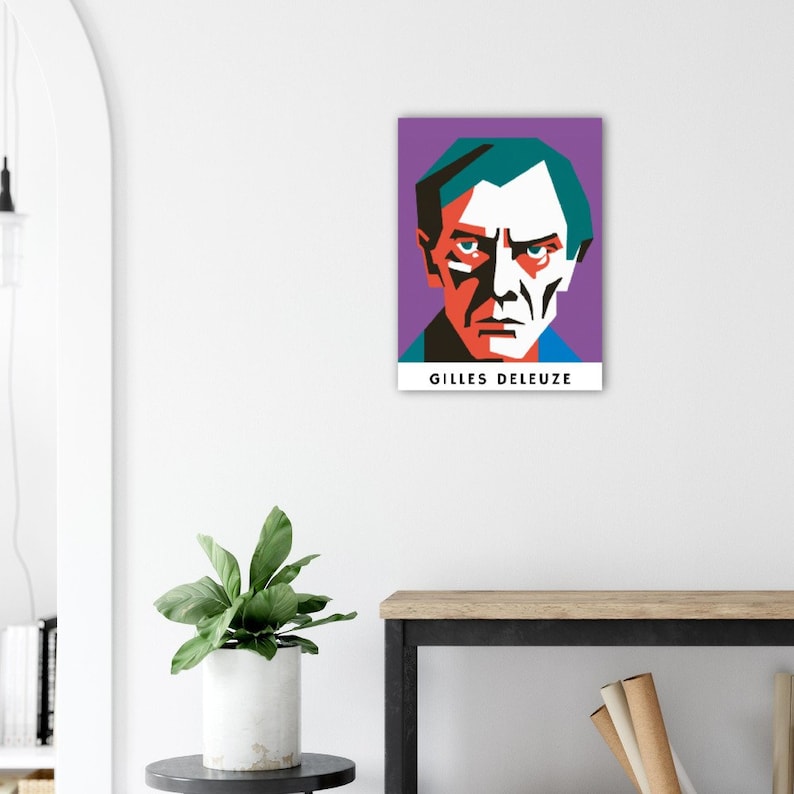 Gilles Deleuze Poster || Original Gilles Deleuze Portrait Wall Art ...