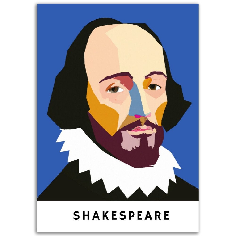William Shakespeare Poster || Original William Shakespeare Portrait ...