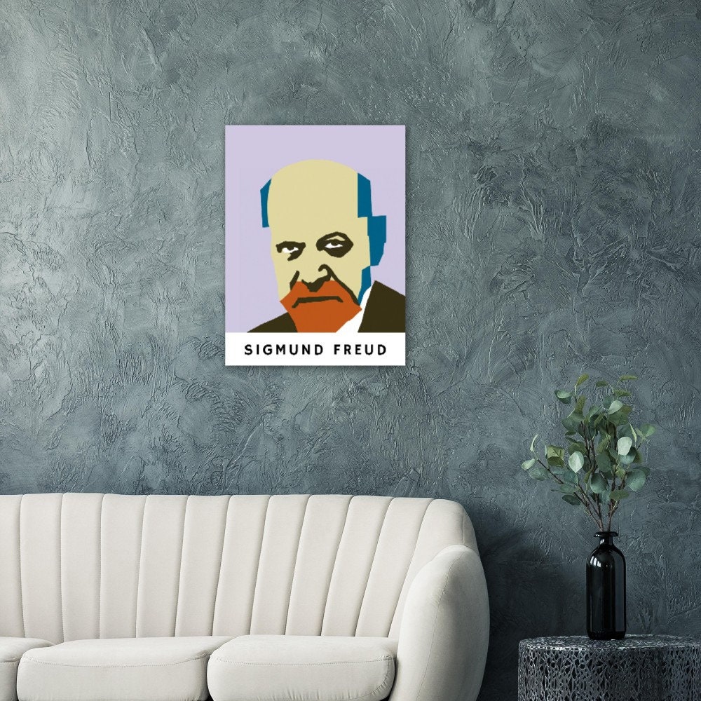 Sigmund Freud Poster || Original Sigmund Freud Portrait Wall Art ...