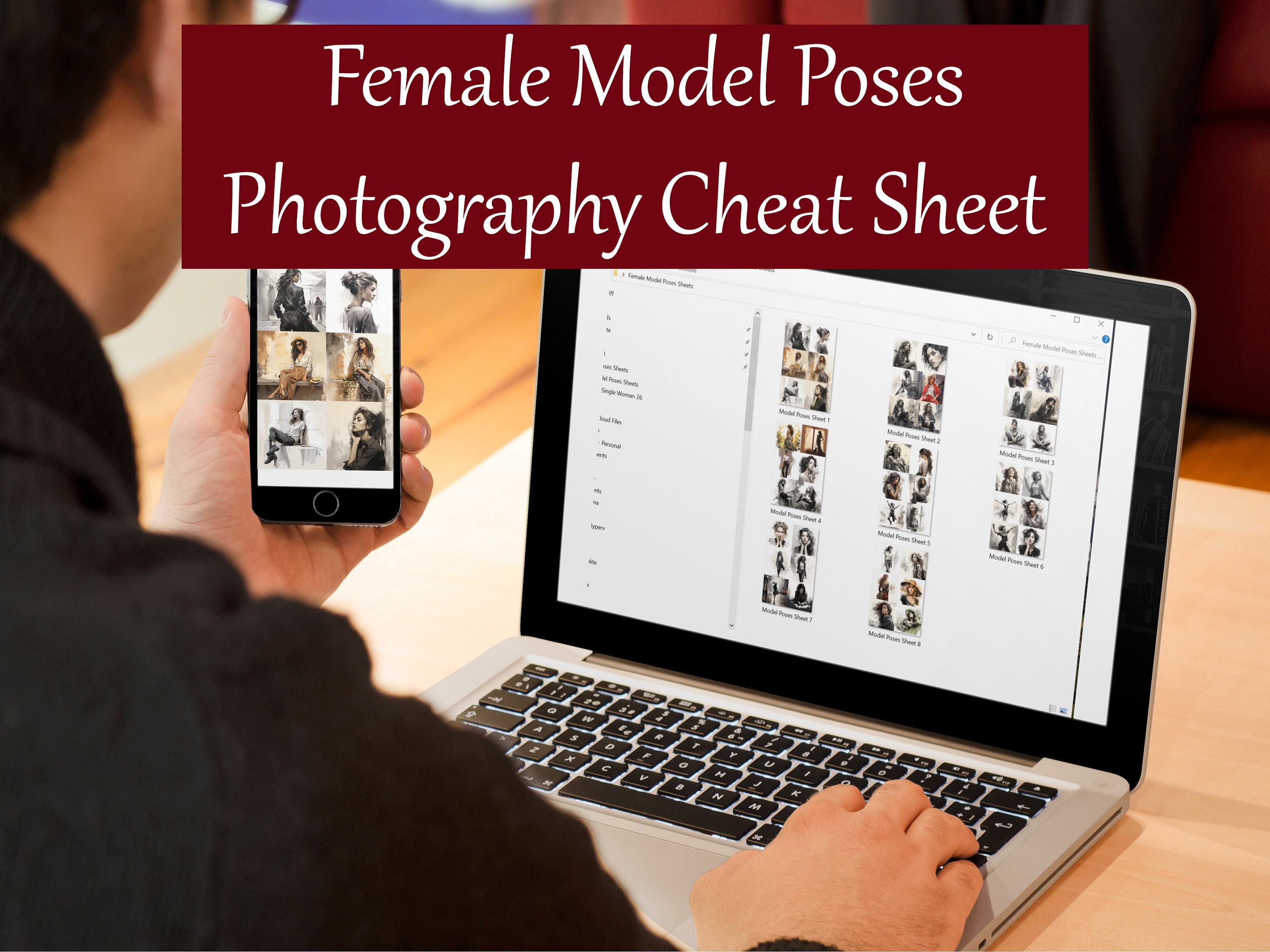 Female Model Poses Cheat Sheet Collection for Photographers - Etsy