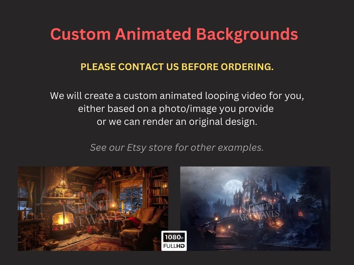 Custom Animated Background Looping Video Personalized - Etsy
