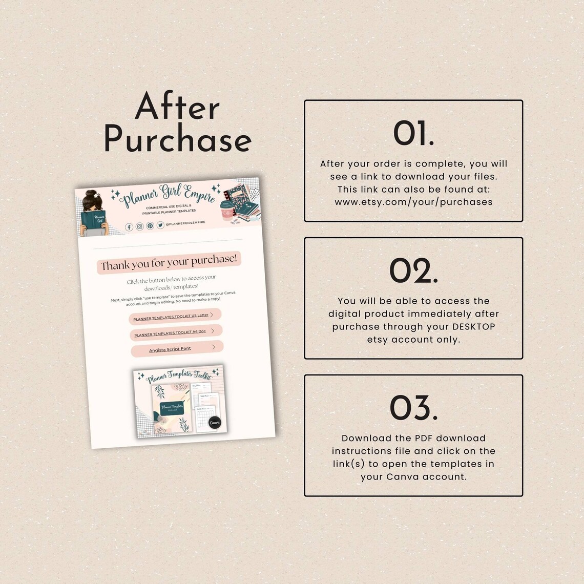 Canva Digital Planner Template Kit Commercial Use, Digital Planner ...