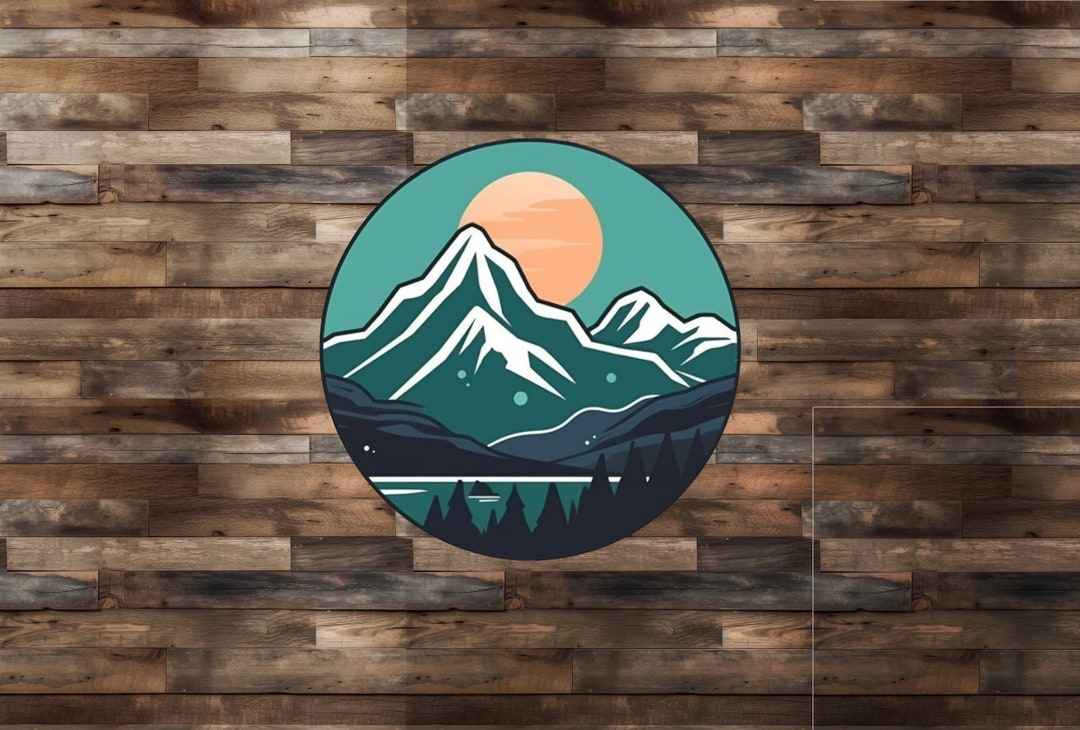 Mountain Scene Sticker Perfect Way to Customize Your Favorite - Etsy
