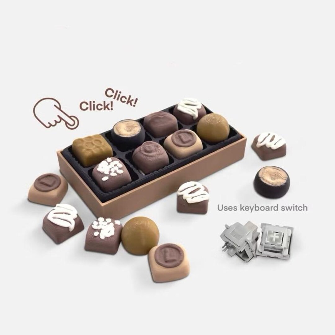 Chocolate Clicker Fidget Toy | 3D Printed Stress Relief - Etsy