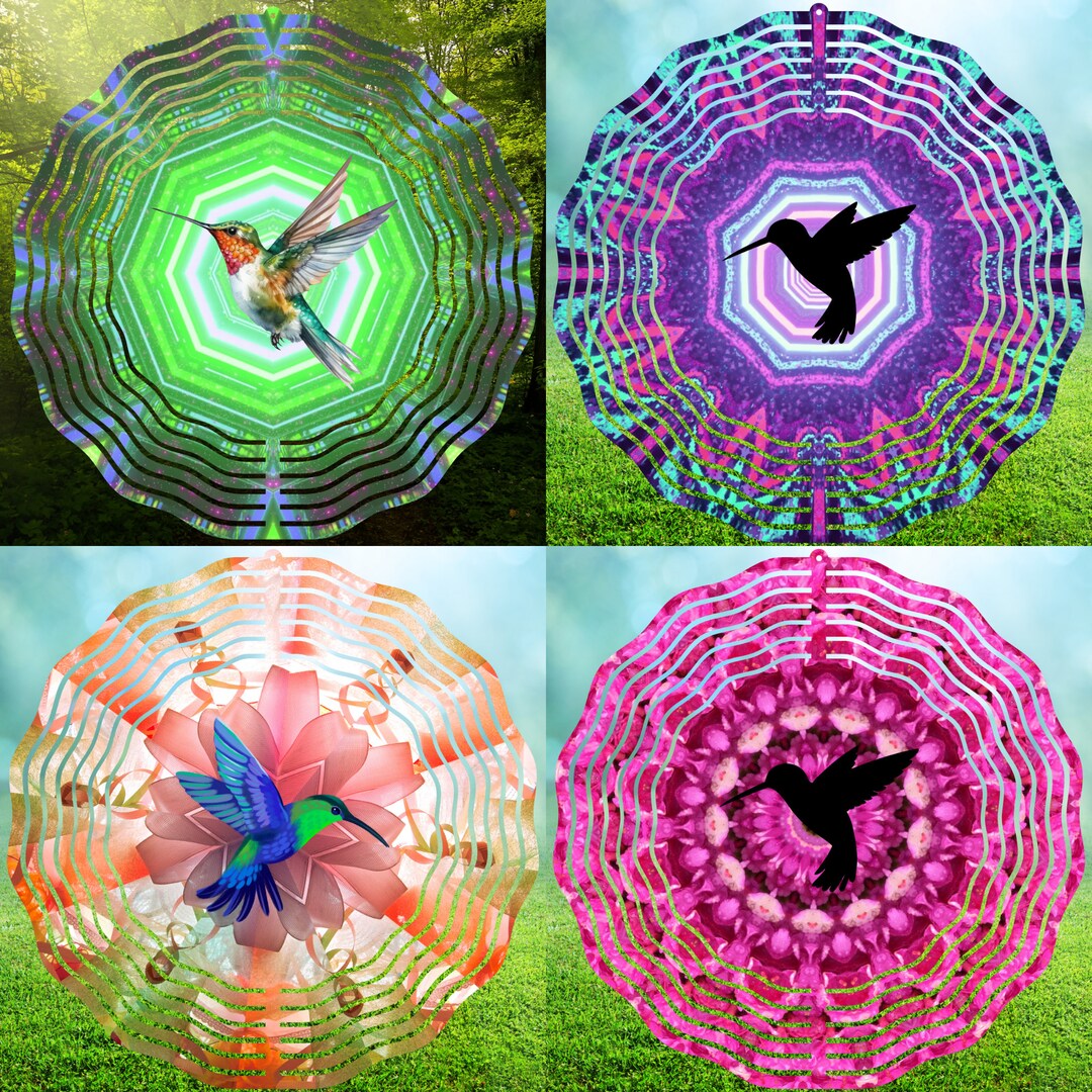 Hummingbird Mandala PNG: Wind Spinner Sublimation Design (digital File ...