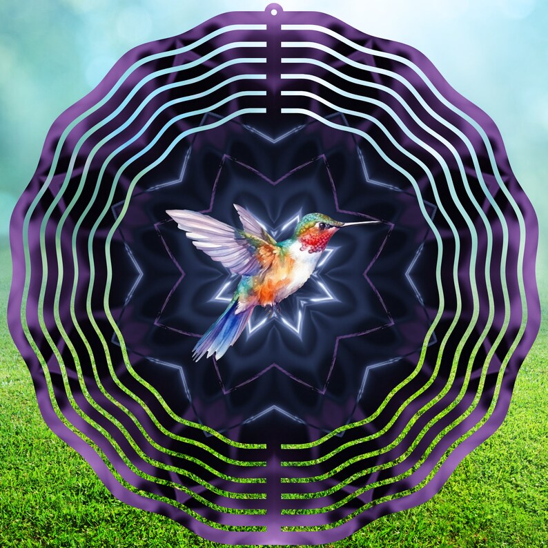 5 PNG Hummingbird Mandala Drawing Digital File for Wind Spinner ...