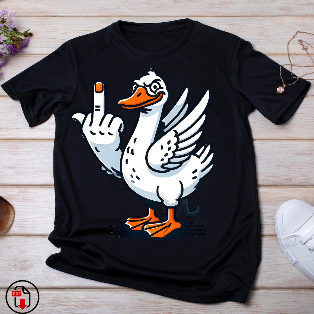 2 PNG Funny Goose PNG – Middle Finger Goose Clipart – Sarcastic Goose ...