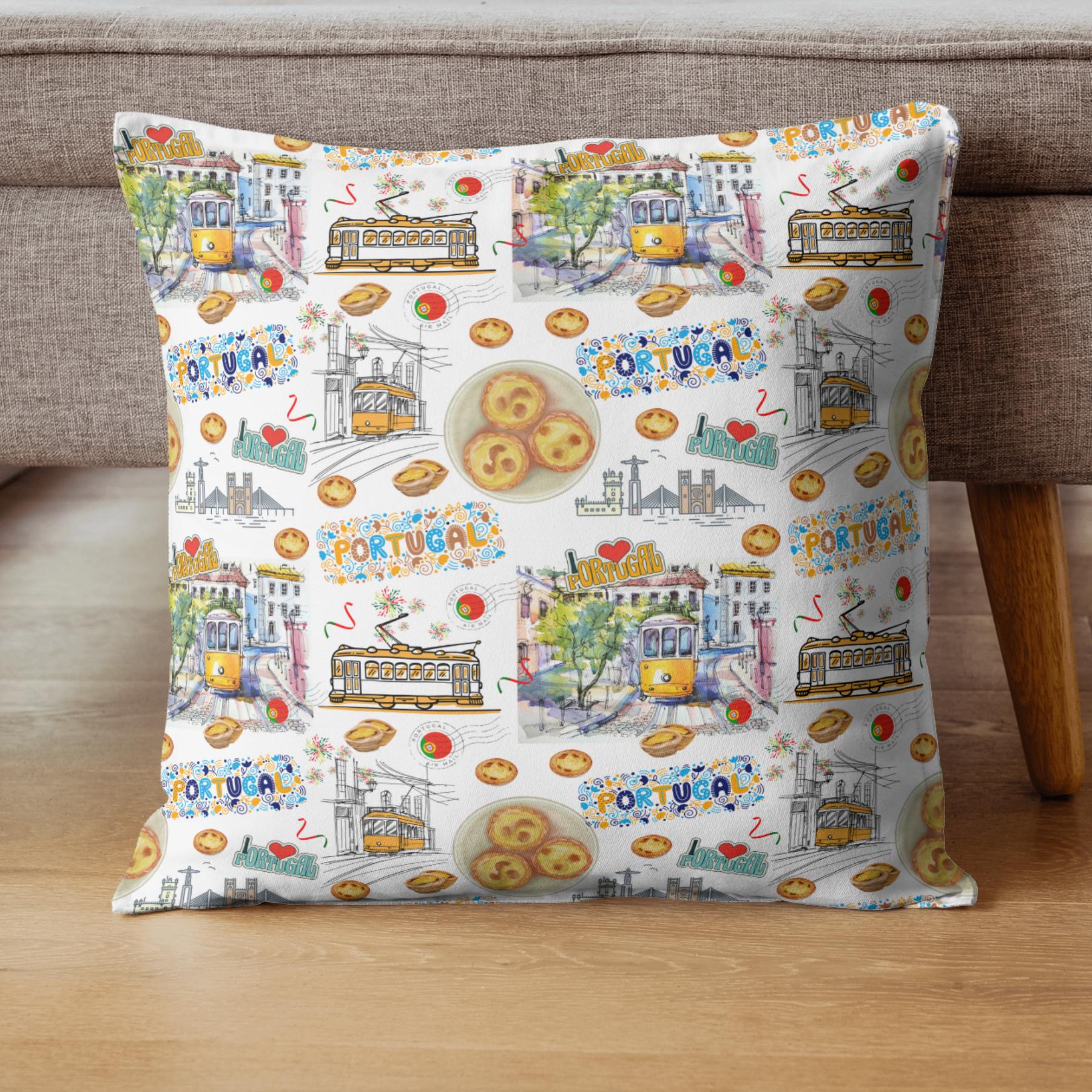 Pastel De Nata Seamless Pattern, Lisboa Fabrics, Portugal Gift, Tram 28 ...