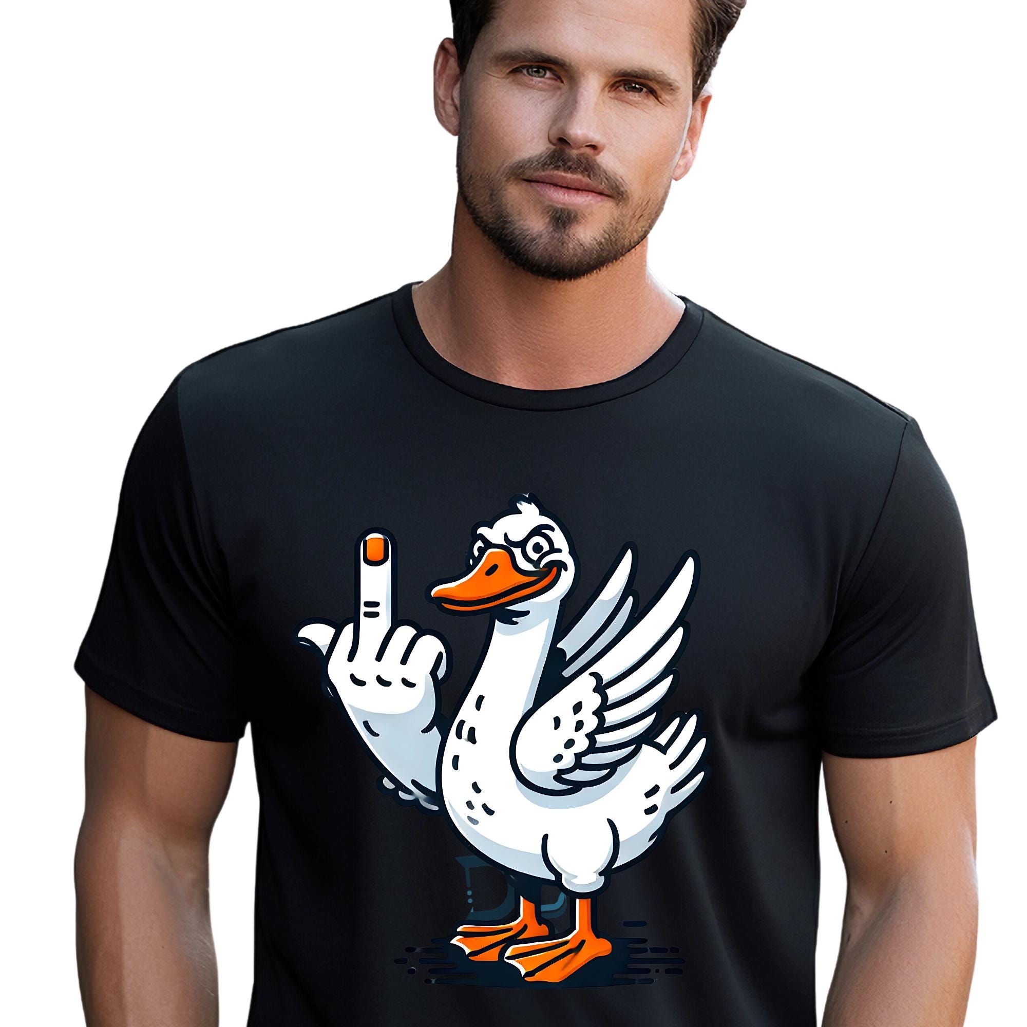 2 PNG Funny Goose PNG – Middle Finger Goose Clipart – Sarcastic Goose ...
