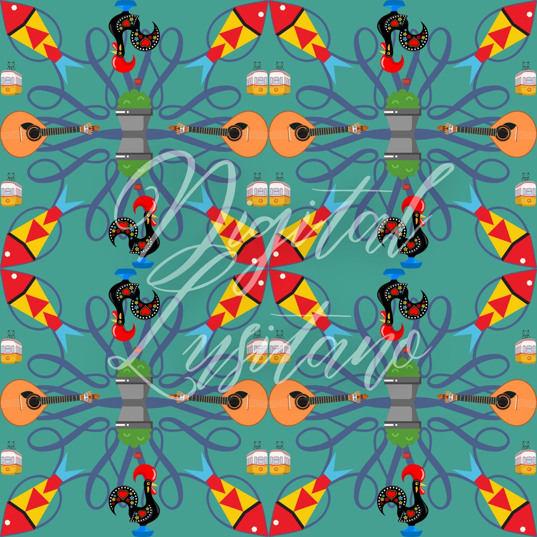 Portuguese Tile Seamless Pattern, Digital Design for Sublimation ...