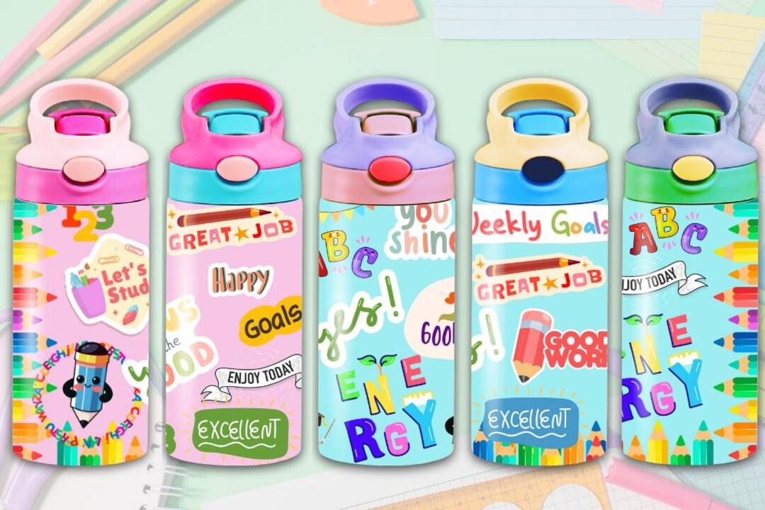 Positive Affirmations 12oz Cup Wrap: Back to School PNG (digital ...