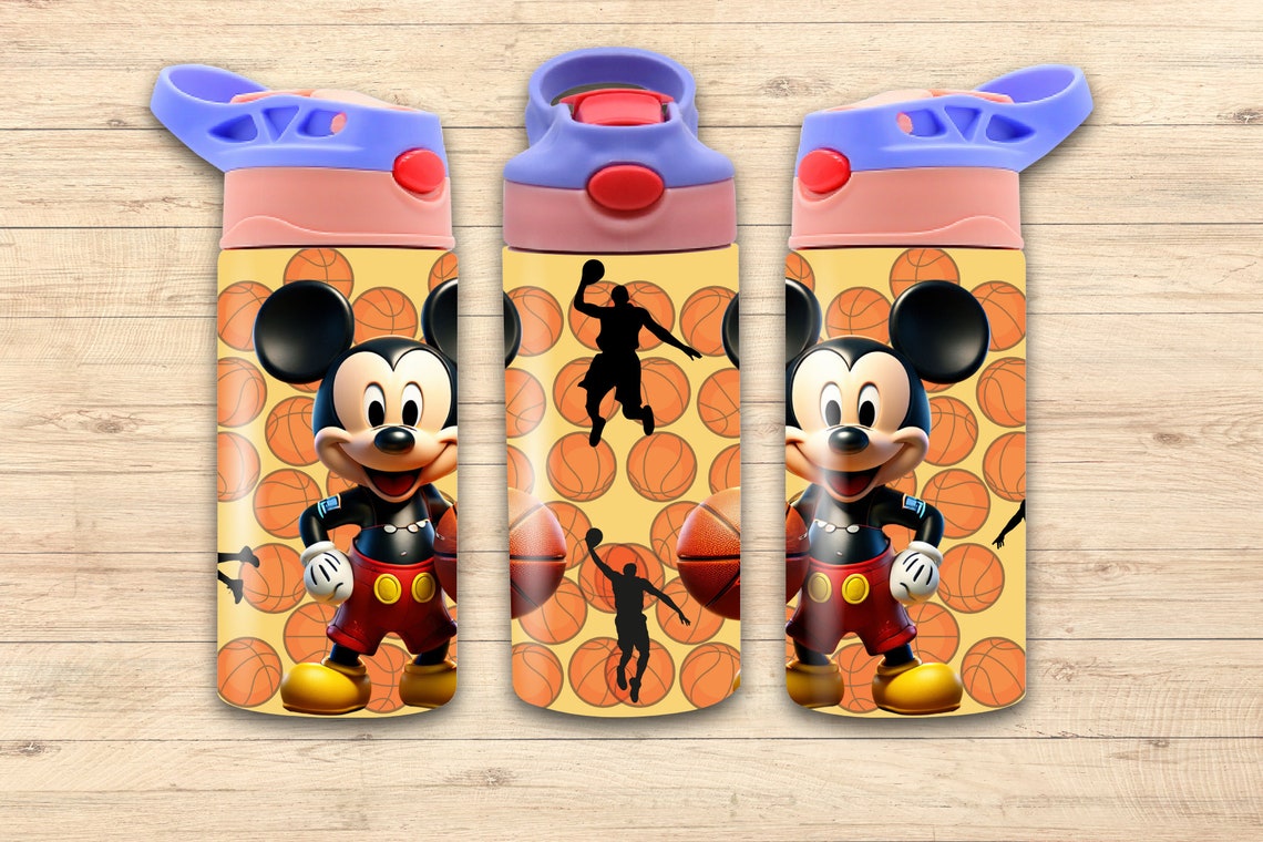 Basketball Mouse 12 Oz Flip Top Tumbler Wrap, Seamless Pattern for Kids ...