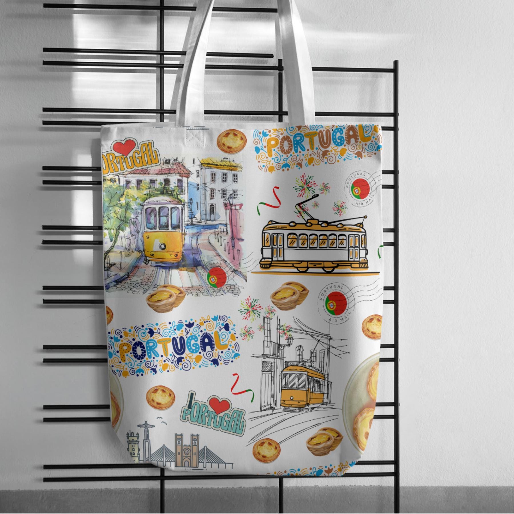 Pastel De Nata Seamless Pattern, Lisboa Fabrics, Portugal Gift, Tram 28 ...