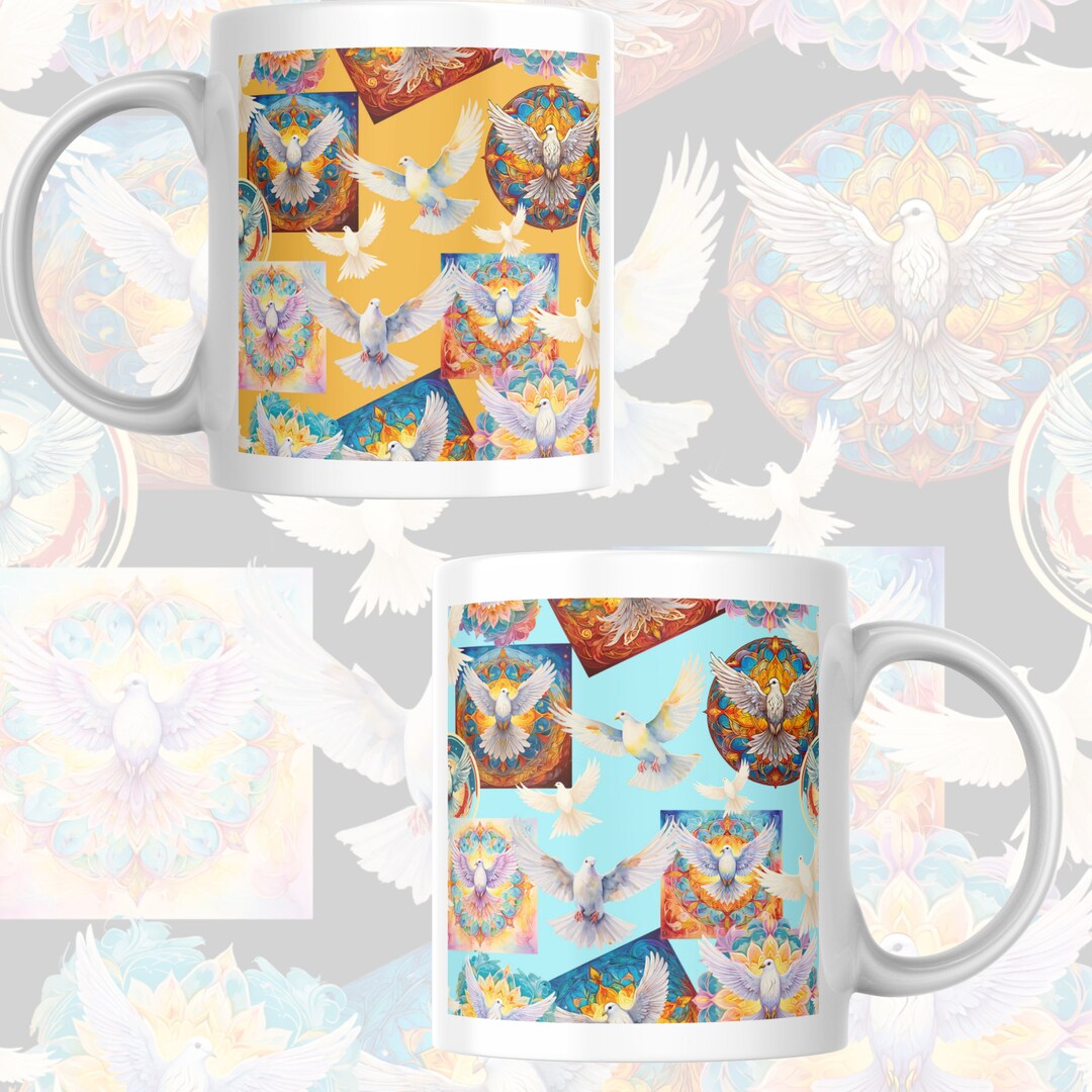 Holy Dove Digital Download PNG File for Mug Sublimation Wrap, PNG | for ...