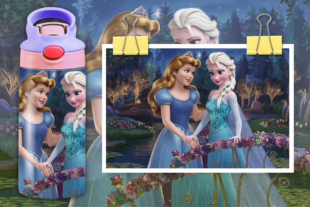 Elsa Landscape, 5 Different Backgrounds,12 Oz Flip Flop Tumbler Wrap, Elsa Wrap for Sublimation ...