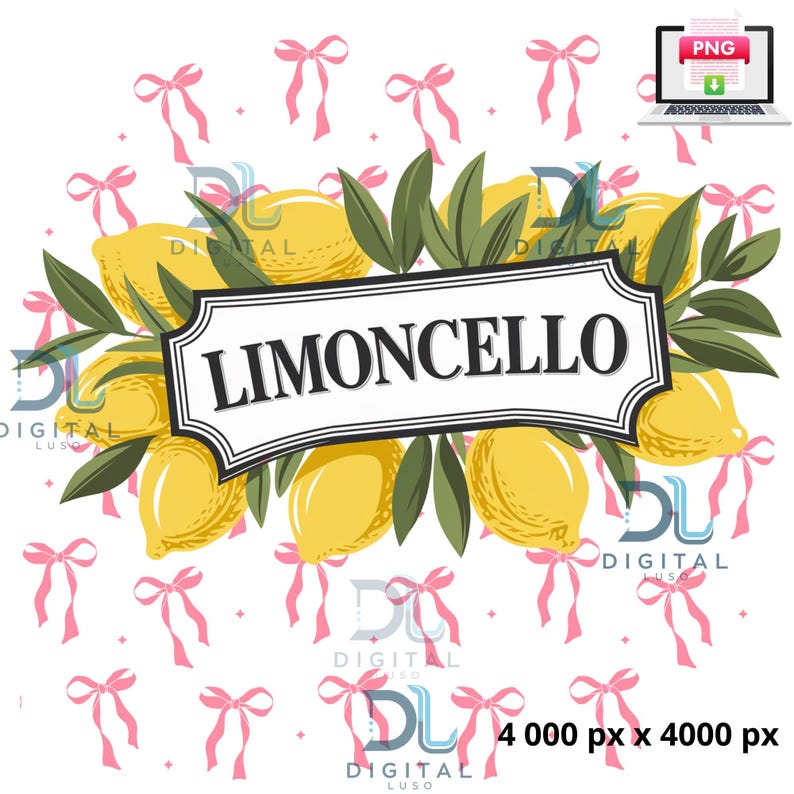 Coquette Limoncello PNG: Pink Bow Design (digital Download) - Etsy