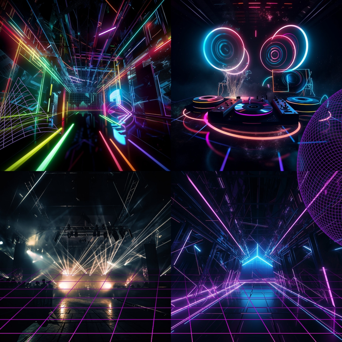 High-quality 4K Dark Techno Party Backgrounds, Featuring Edgy Abstract ...