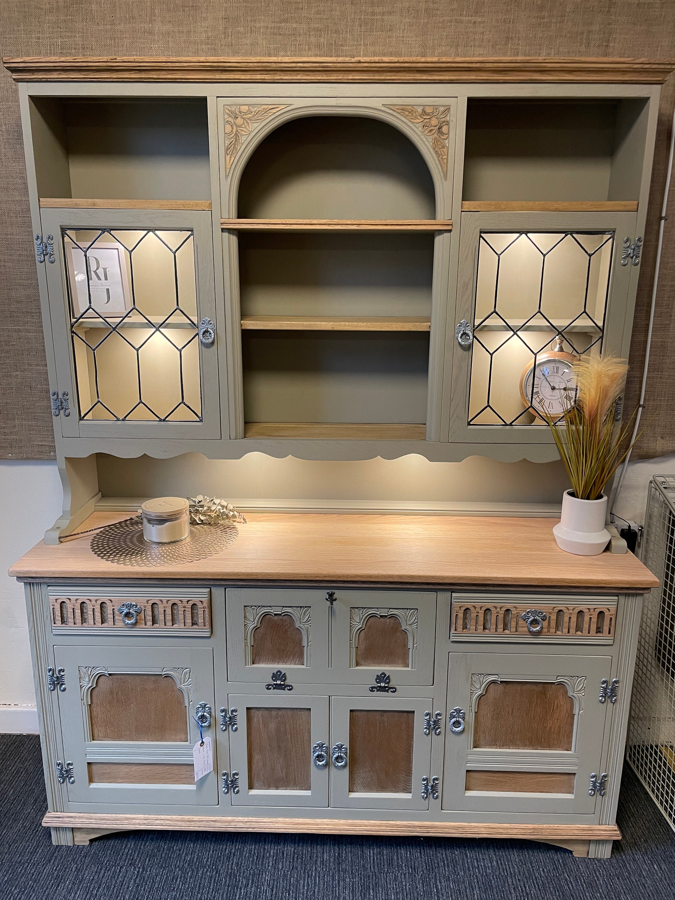 Stunning Solid Oak Dresser / Painted Sideboard / Old Charm / Up-cycled ...