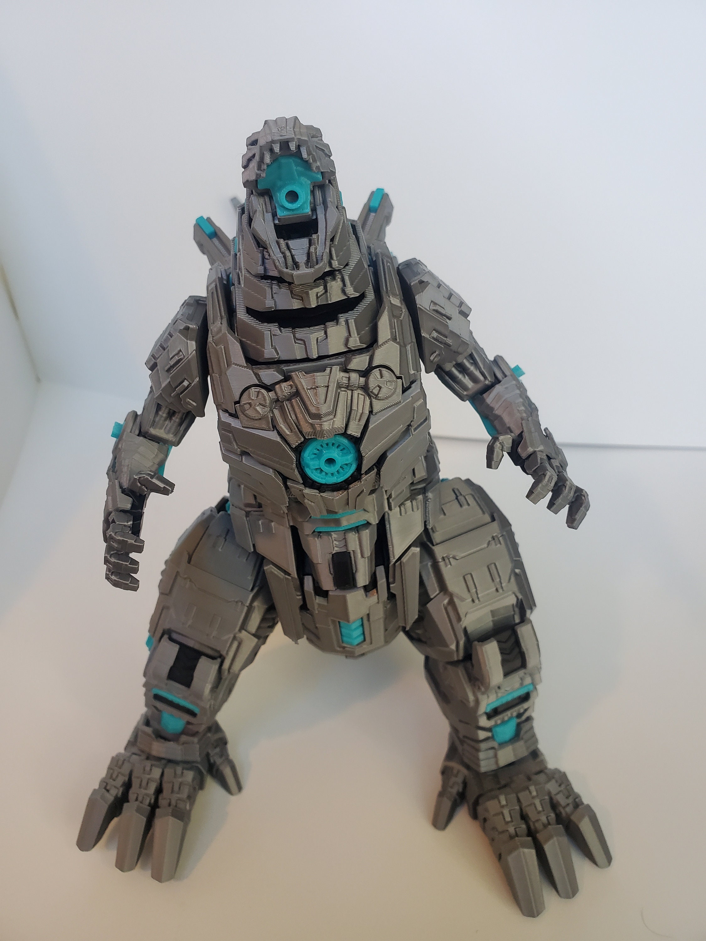 Mecha Godzilla atomic Dragon 3D Printed Kaiju - Etsy