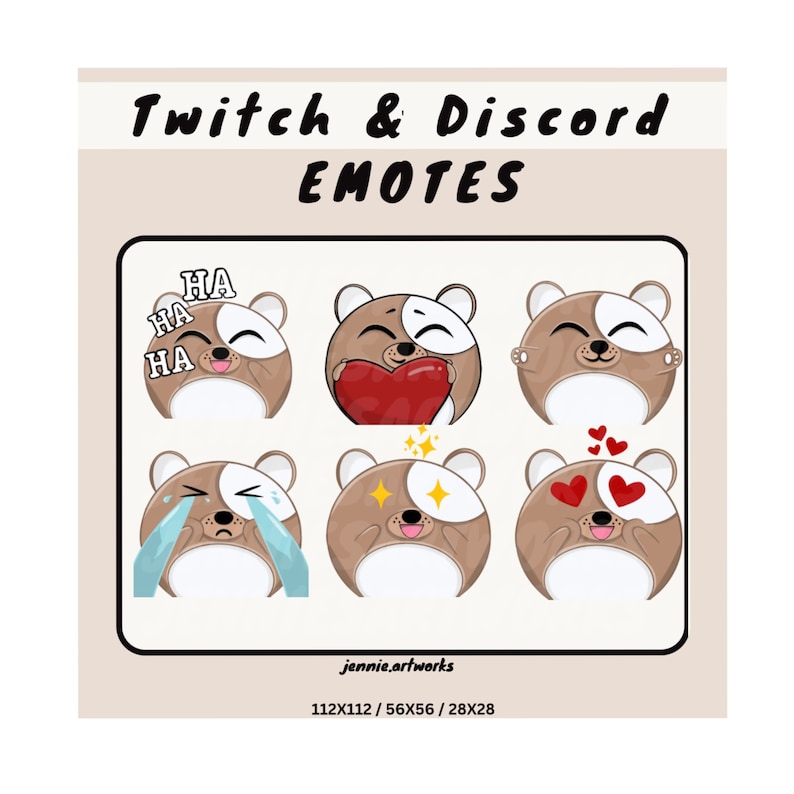 6 Cute Dog Emotes for Twitch, Discord, Streaming | Cute Kawaii Dog ...
