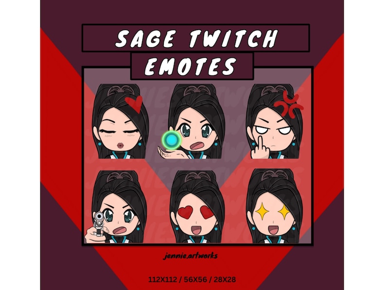 Twitch Sage Valorant Emotes for Twitch, Discord, Streaming twitch Sage ...
