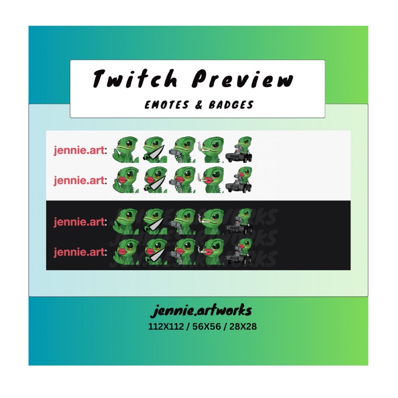 Twitch Emotes Green Chameleon Animal Emotes for Twitch - Etsy