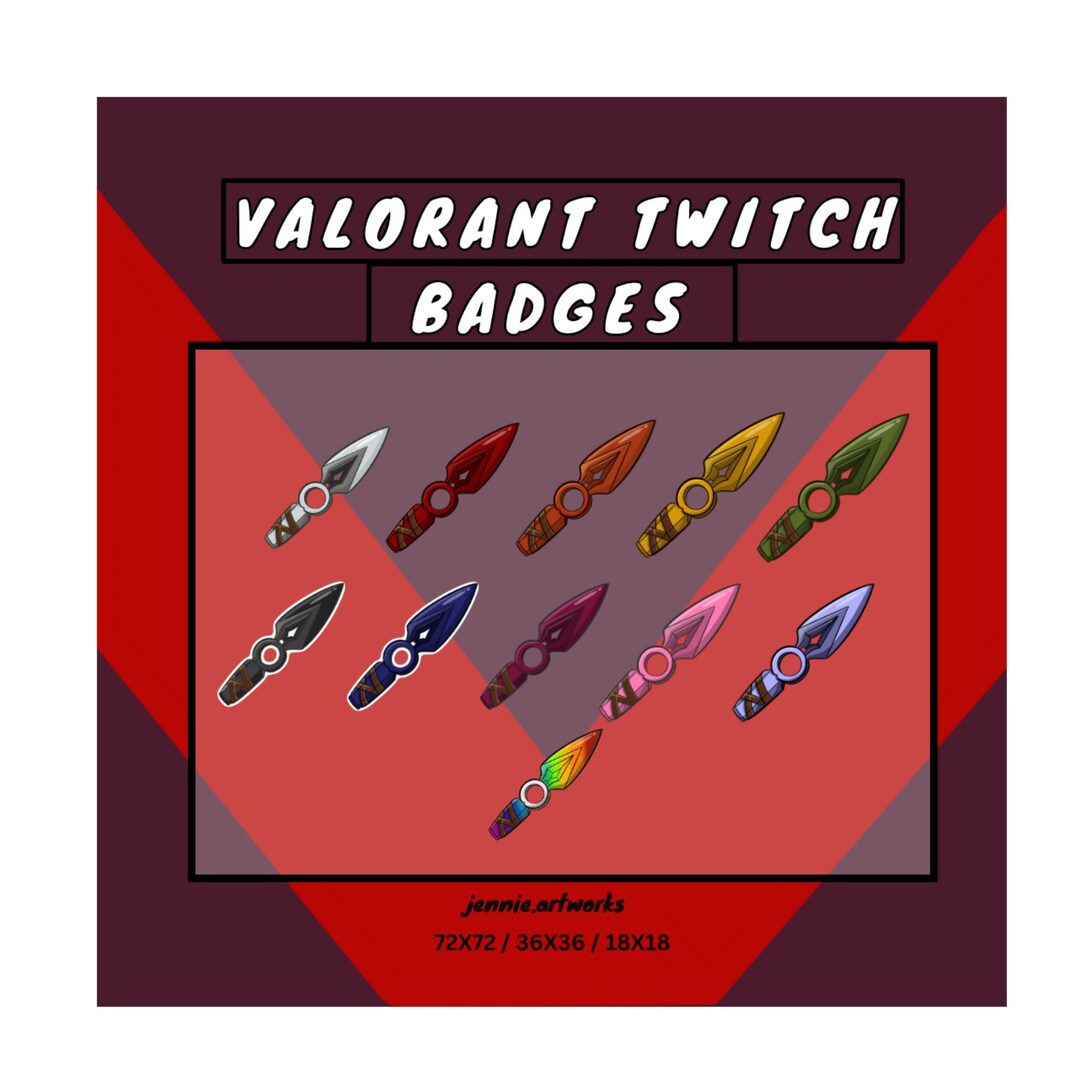 Twitch Valorant Jett Knife Badges for Twitch Discord - Etsy