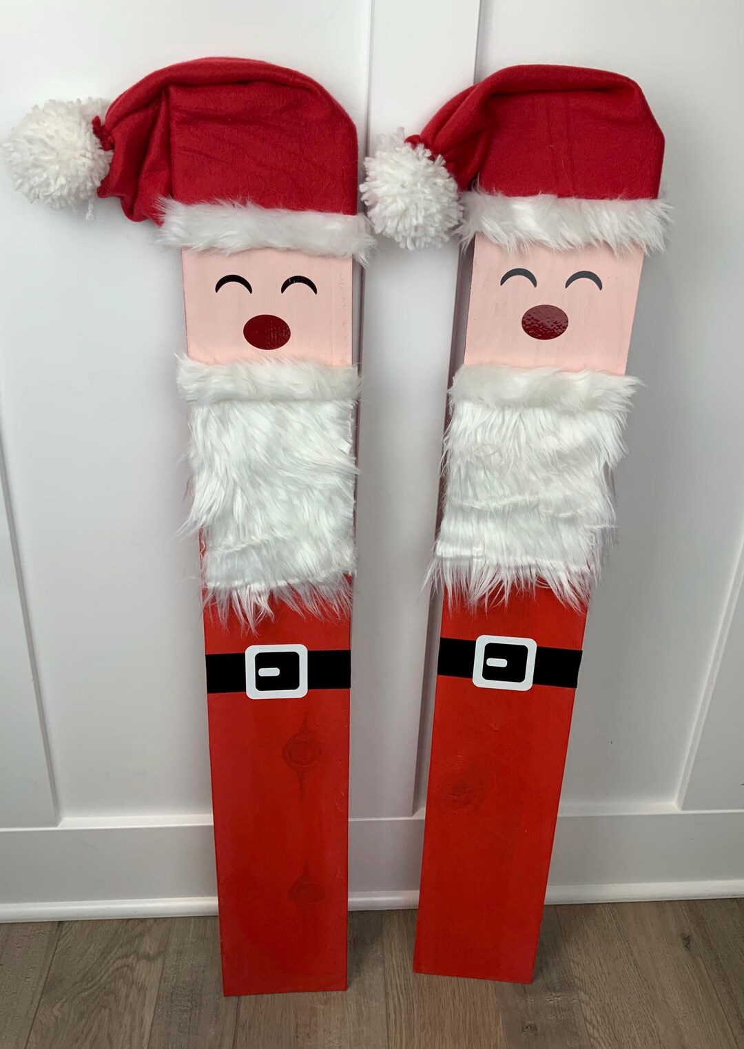 Wooden Santa Claus Christmas Decor Ghosts / Santa Picket / Christmas ...