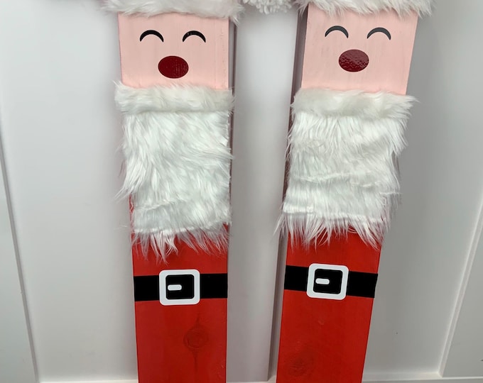 Wooden Santa Claus Christmas Decor Ghosts / Santa Picket / Christmas ...