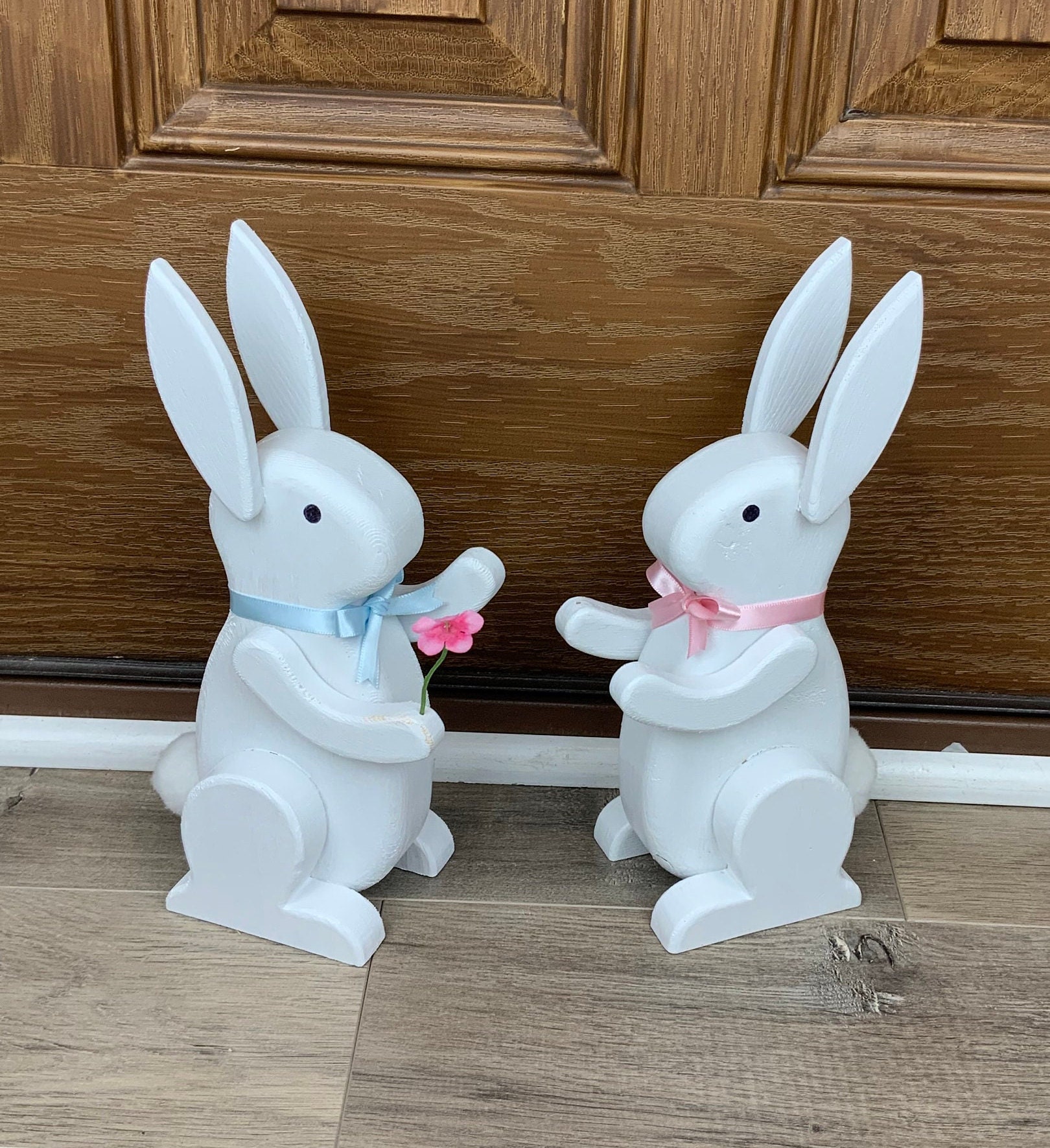 Wood Easter Bunnies / Easter Decor / Bunny / Spring Decor / Spring ...