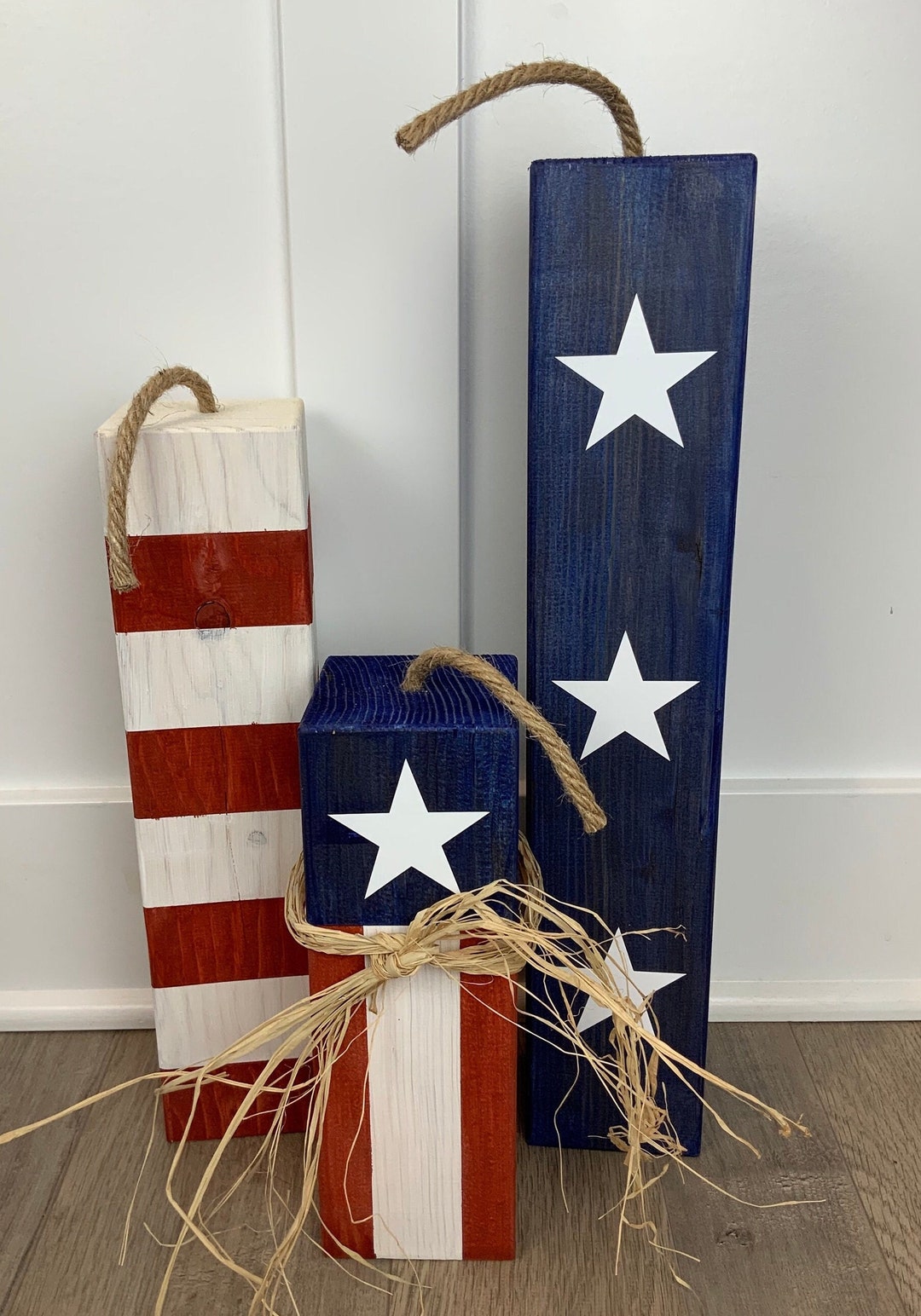 Wooden Firecrackers / Summer Porch Decor / Independence Day / 4th of ...