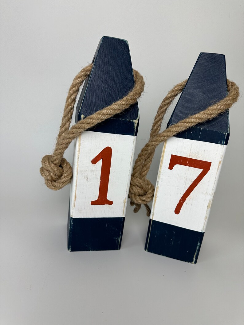 Custom Wood House Number Lobster Buoys / Customized Buoys / Address ...