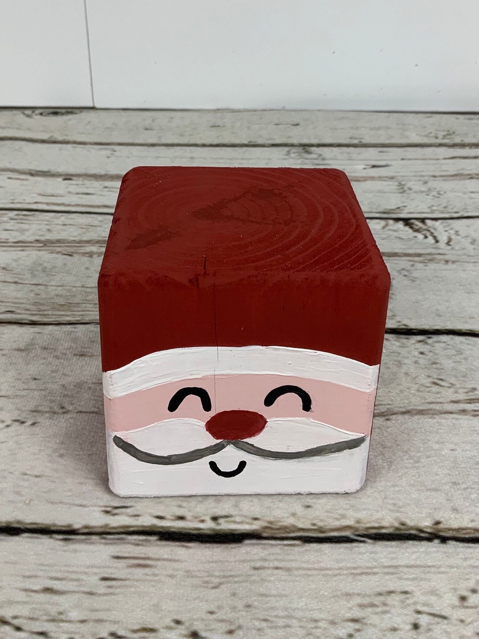 Christmas Wood Block Santa Penguin Reindeer / Rudolph / Christmas Decor ...