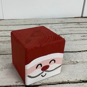 Christmas Wood Block Santa Penguin Reindeer / Rudolph / Christmas Decor ...