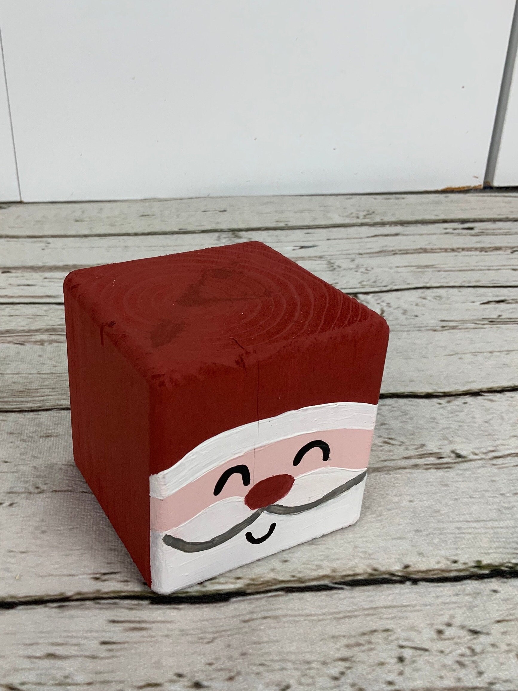 Christmas Wood Block Santa Penguin Reindeer / Rudolph / Christmas Decor ...