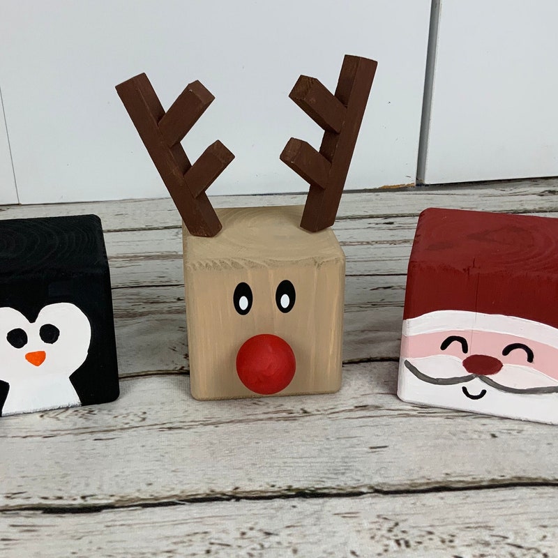 Wood Block Santa - Etsy