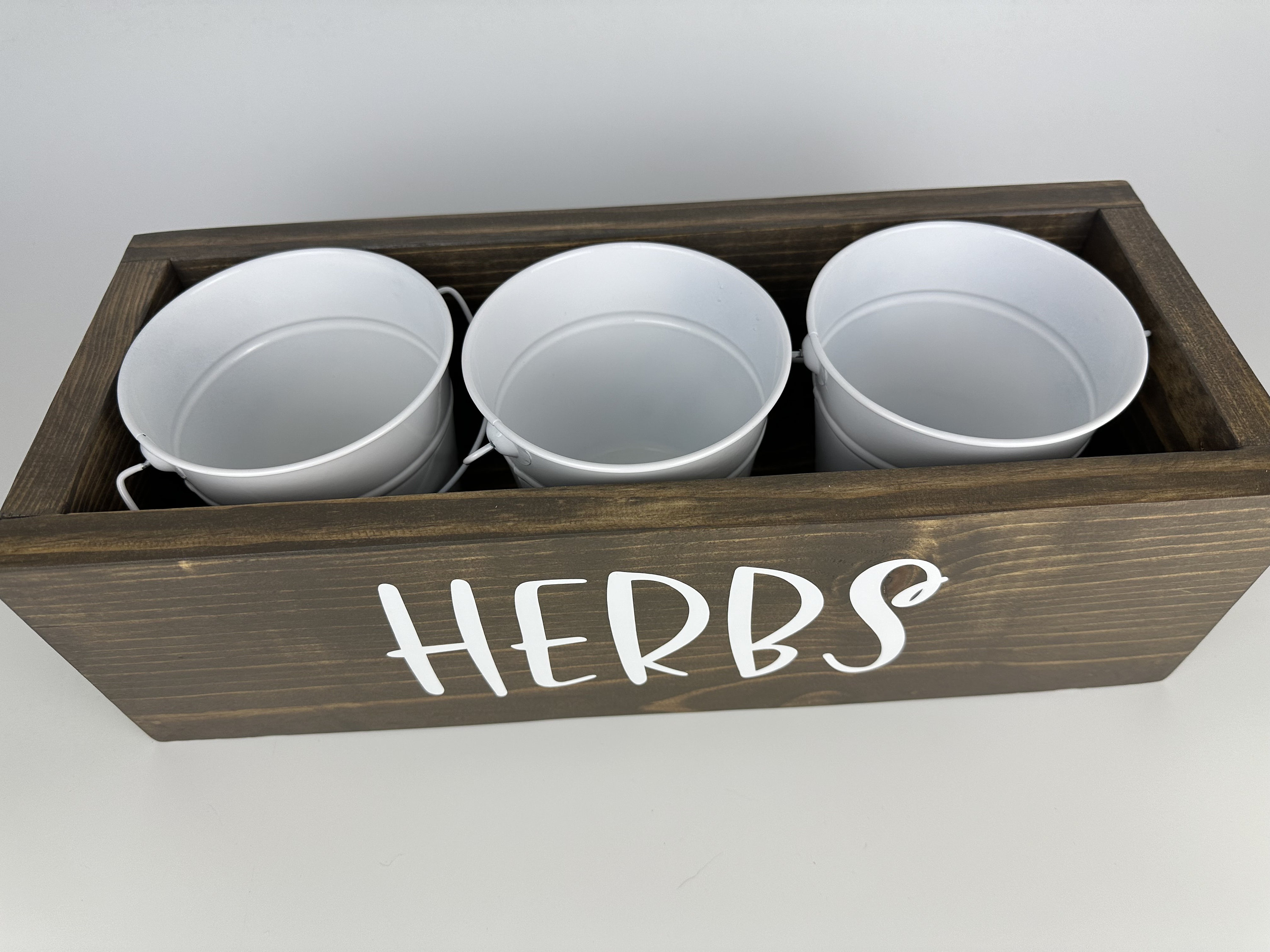 Wood Planter Box Herb Garden Kit / Indoor Garden / Seed Starter Kit - Etsy
