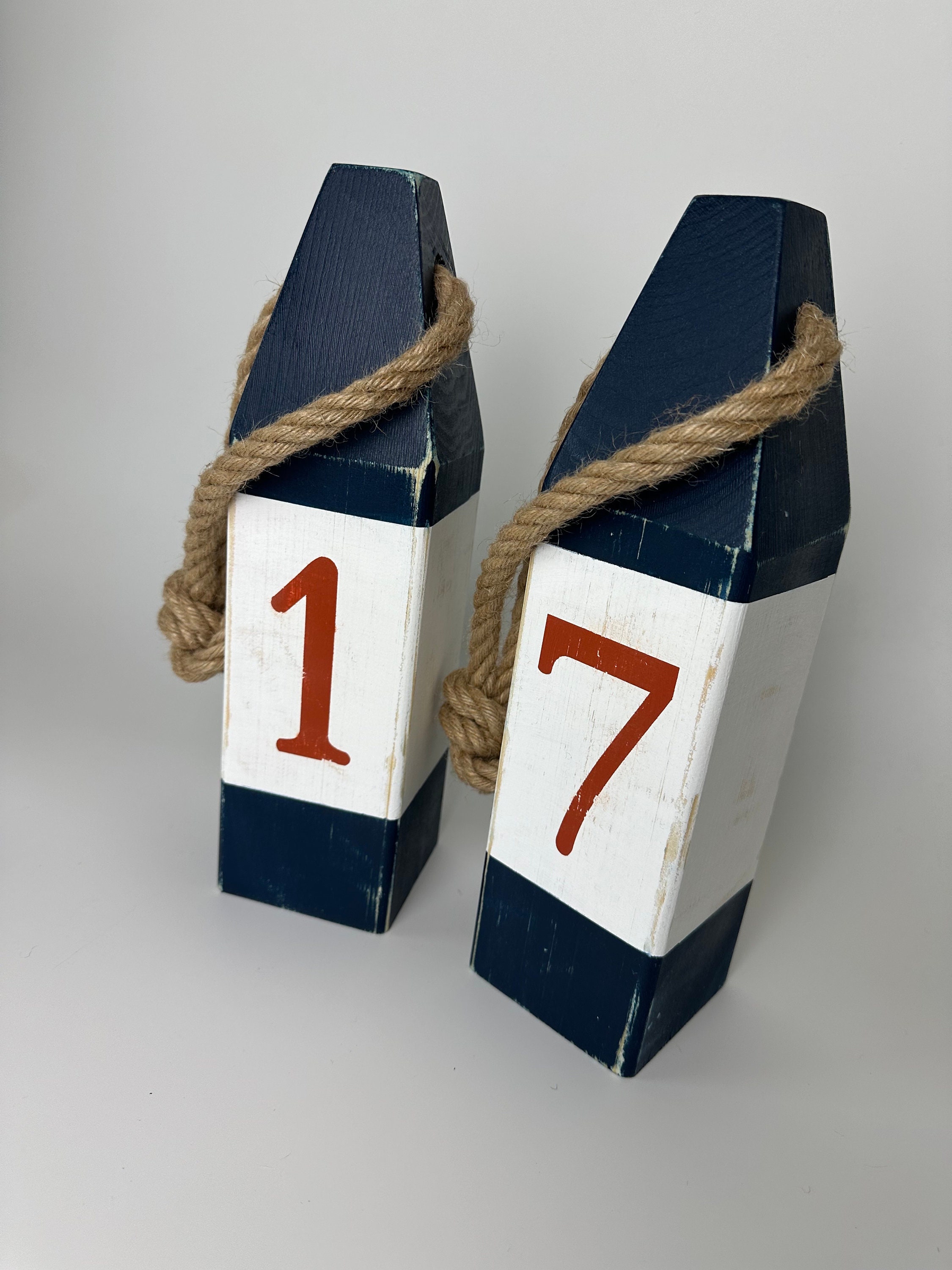 Custom Wood House Number Lobster Buoys / Customized Buoys / Address ...