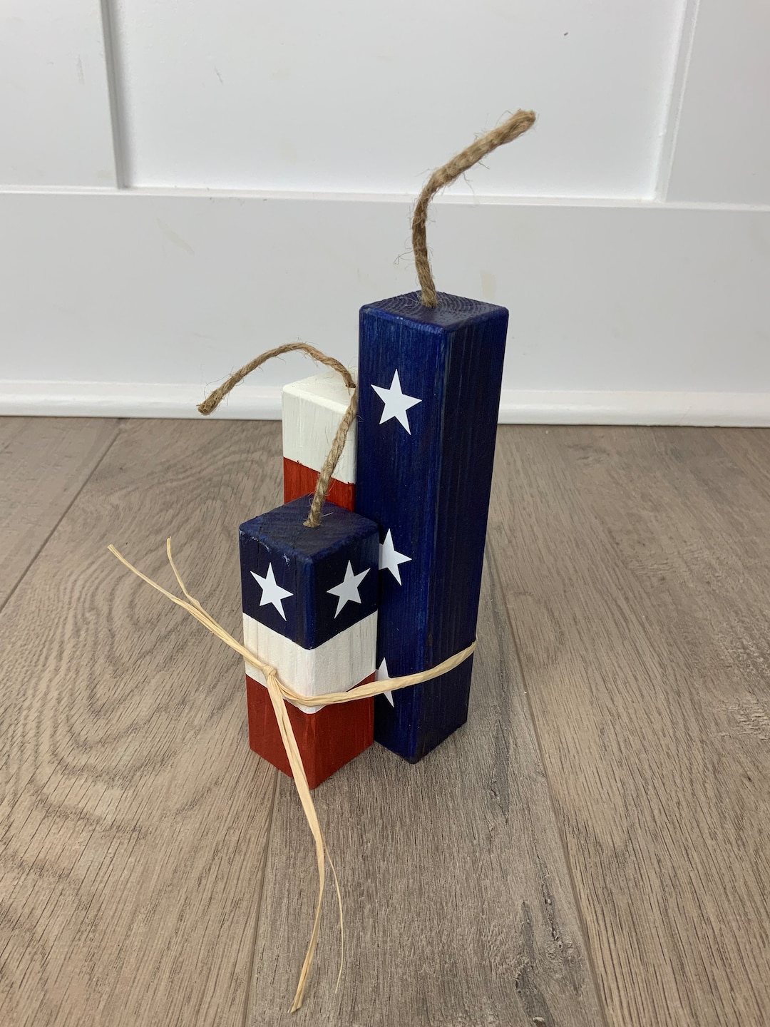 Wooden Firecrackers / Summer Tiered Tray Decor / Independence Day / 4th ...