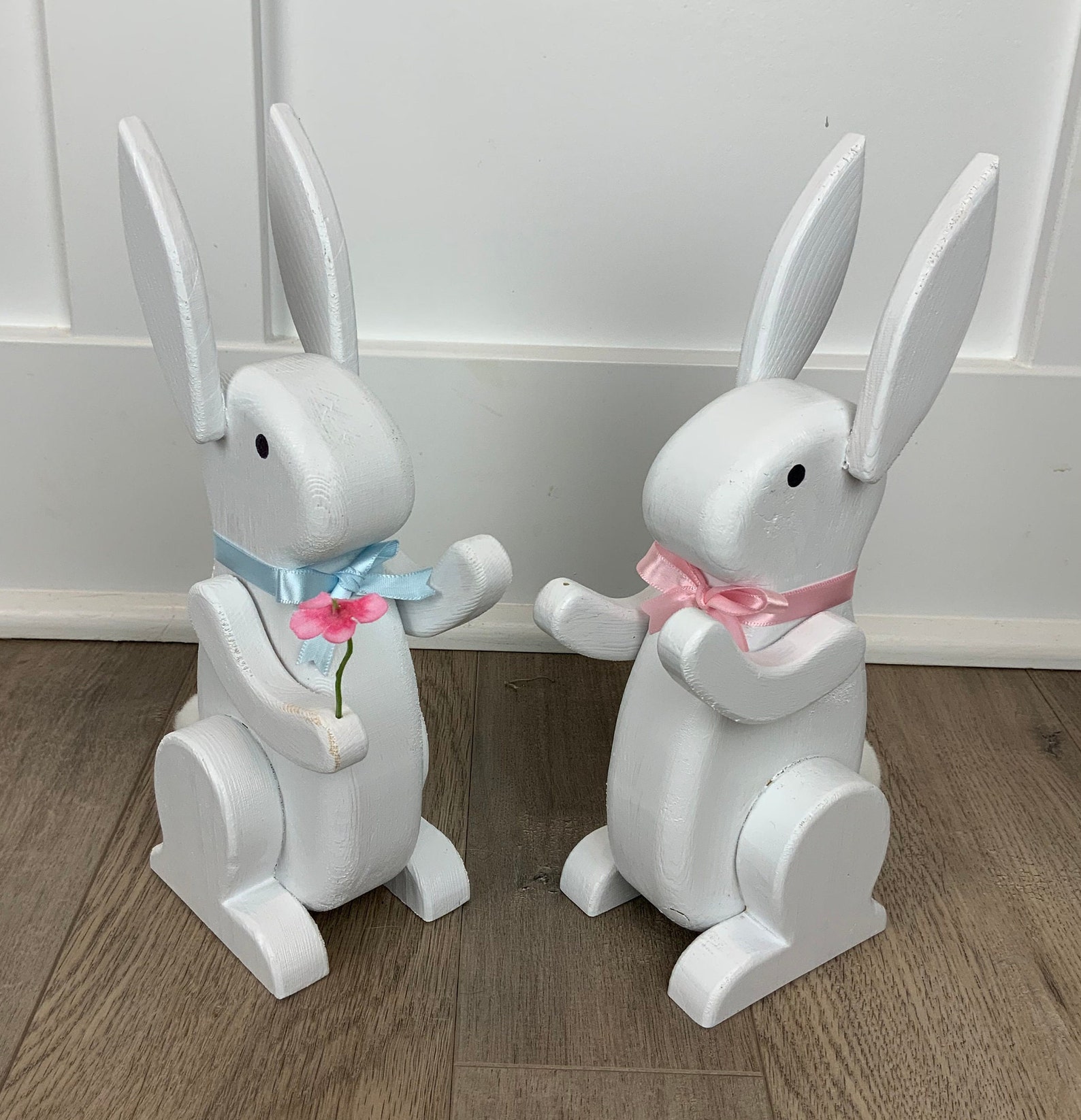 Wood Easter Bunnies / Easter Decor / Bunny / Spring Decor / Spring ...