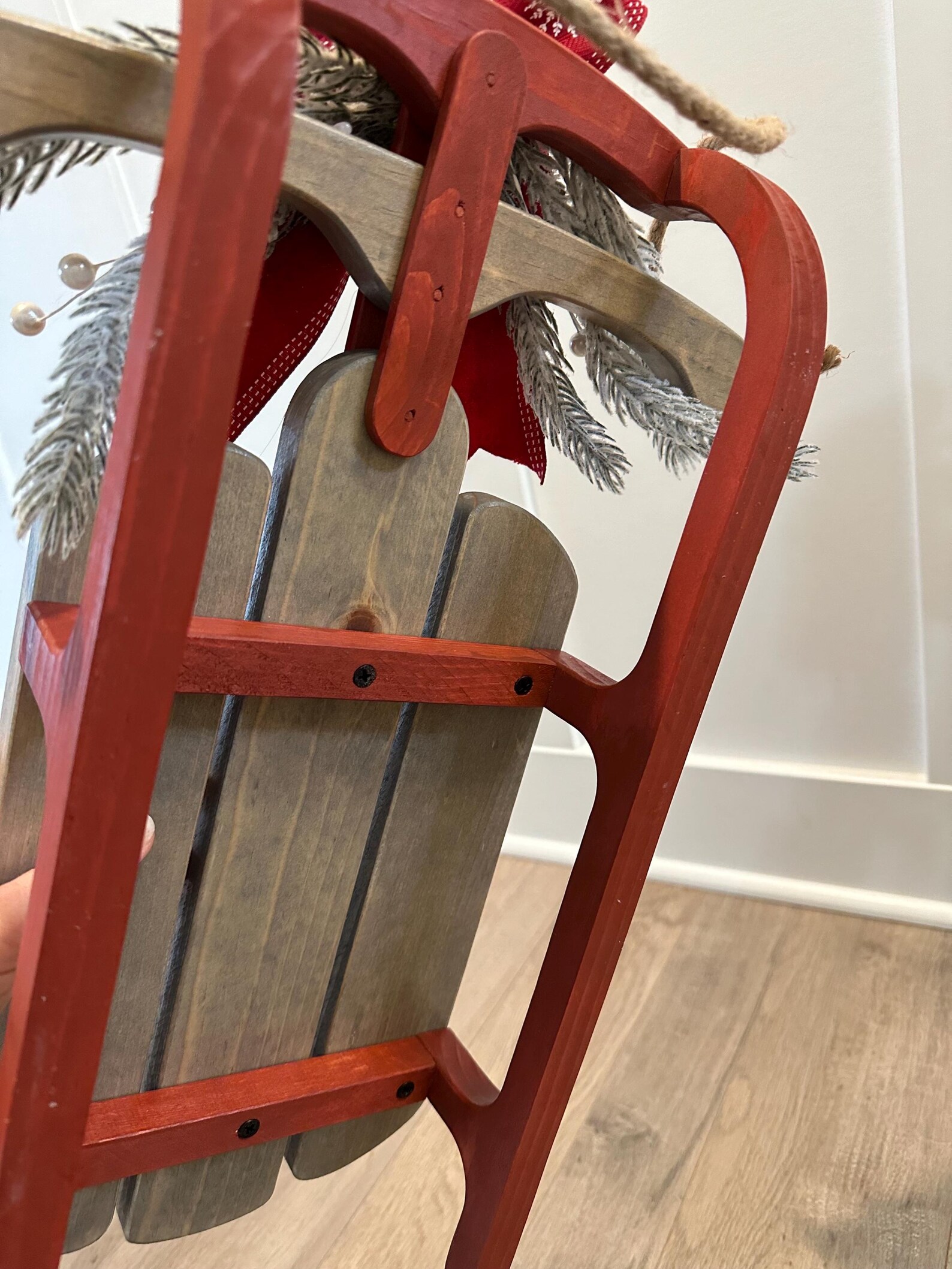 Wooden Handmade Decorative Christmas Sled / Old Fashioned Sled / Sled ...